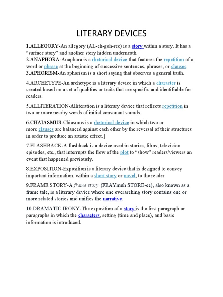 Literary Devices | PDF | General Fiction