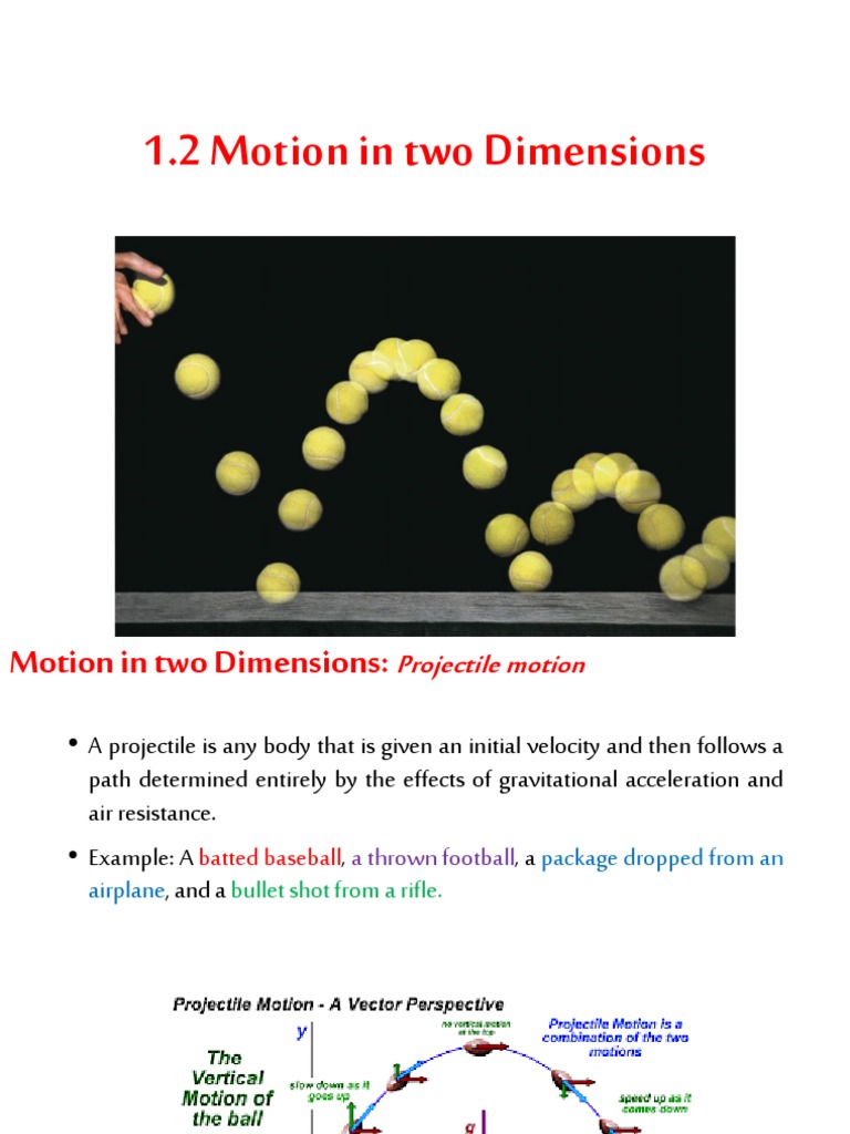 G11 ASP Lesson 1.2 Motion in Two Dimensions Part 2 Projectile Motion | PDF | Acceleration ...