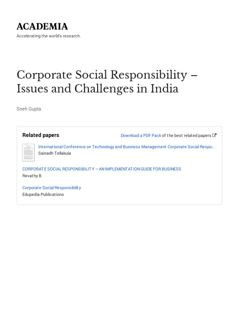 CSR With Cover Page v2 | Download Free PDF | Corporate Social ...