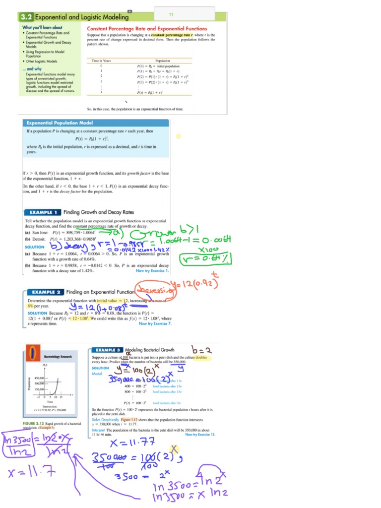 T1 WK2 3 4 3 2 Exponential and Logistic 3-3-11 ASP Ahmad Alabbar | PDF