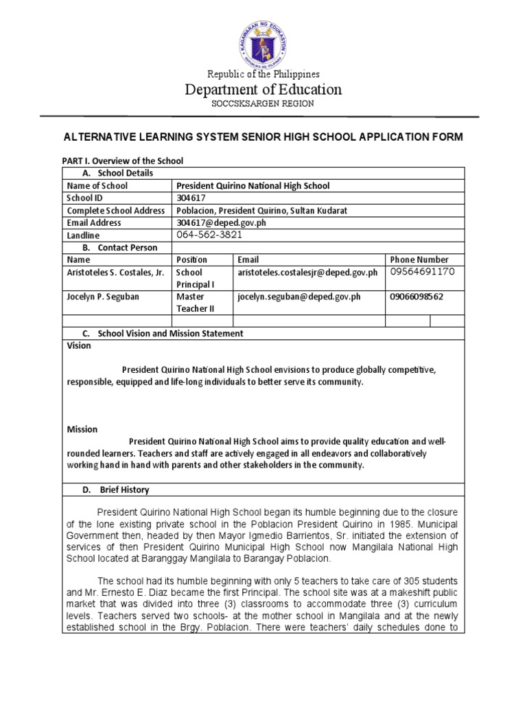 ALS Application Form | PDF | Learning | Educational Assessment