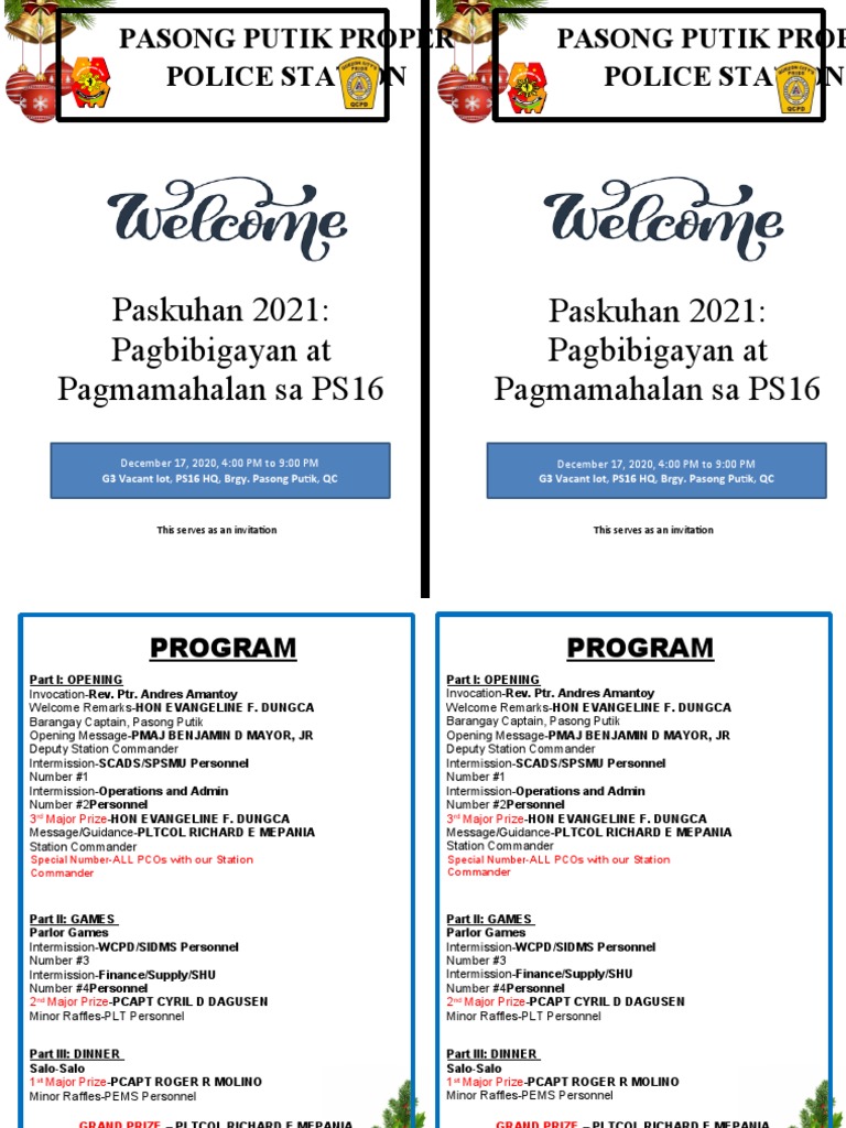 PROGRAM Paskuhan 2021 | PDF