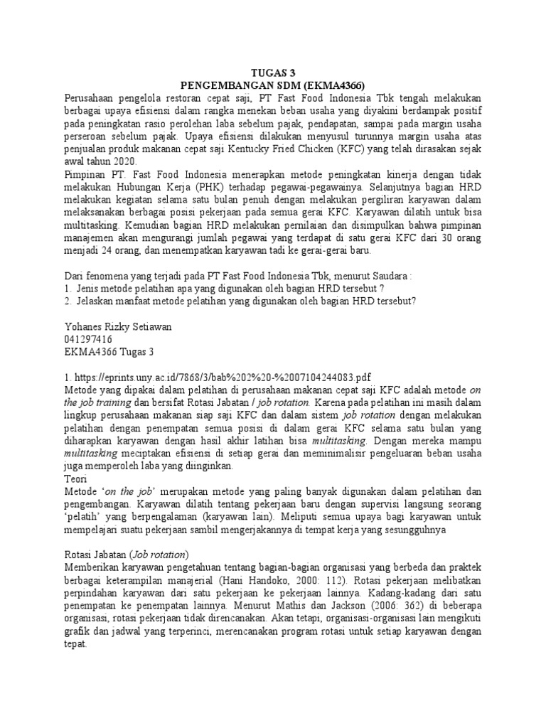 EKMA4366 Tugas 3 | PDF
