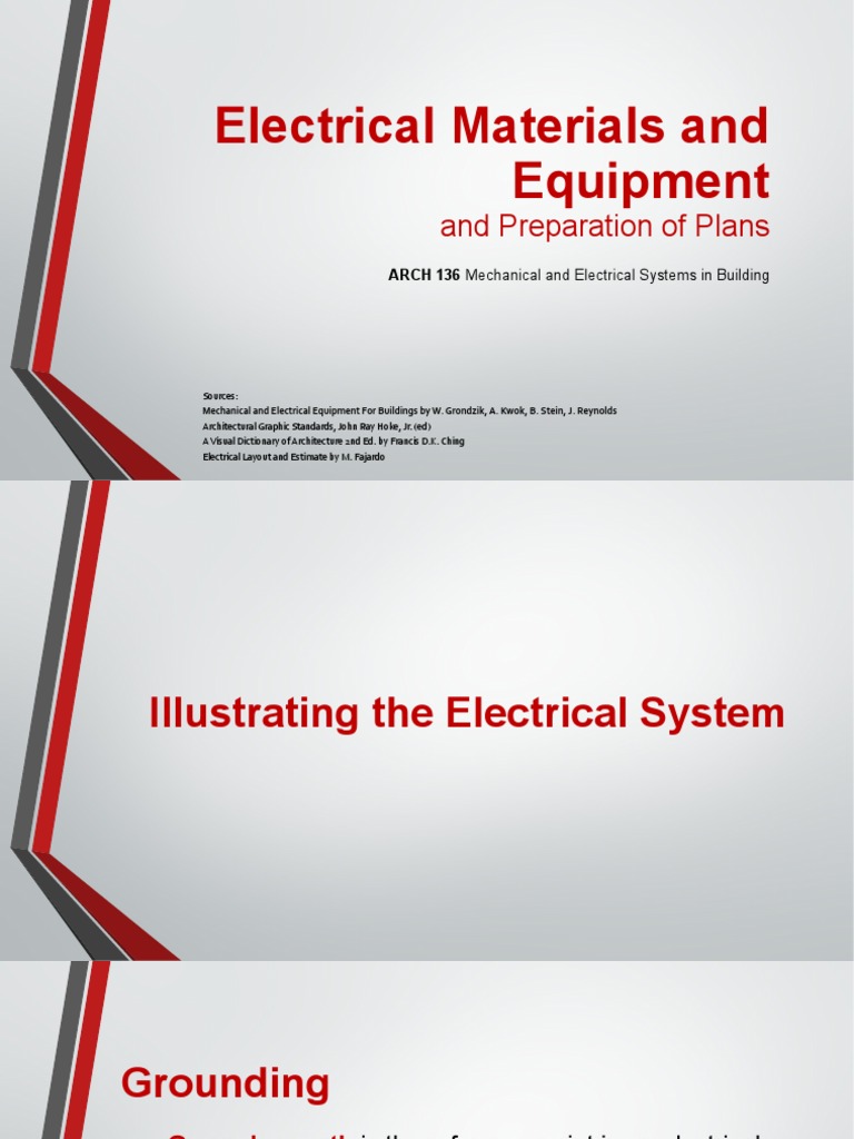 Session 3 - Electrical Materials and Equipment 1 | PDF | Electrical Wiring | Insulator (Electricity)