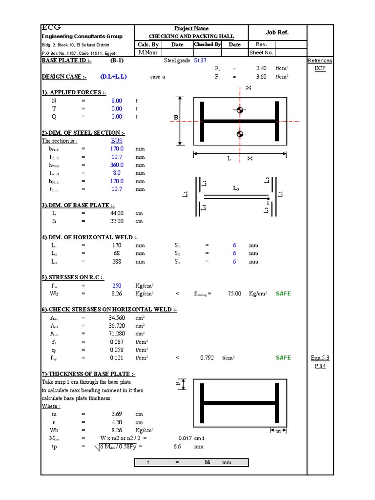 Hinged Base | Download Free PDF | Mechanical Engineering | Civil ...