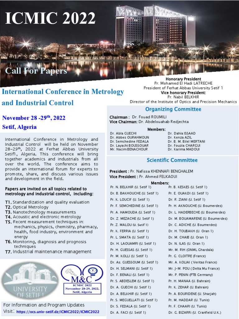 ICMIC 2022 Conference Overview | PDF | Science