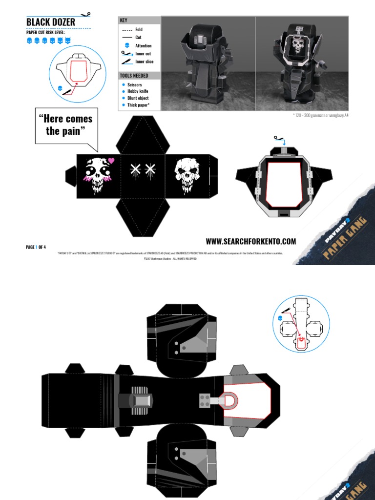 PD2-PaperGang Black Dozer A4 | PDF | Video Game Development Companies ...