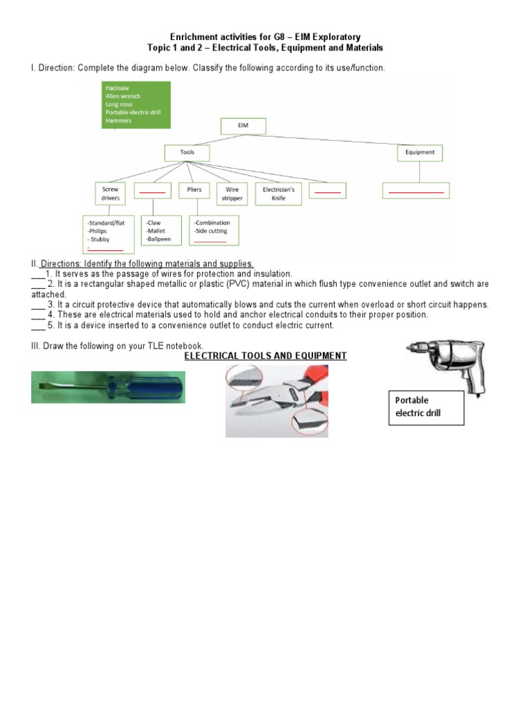 Q1 Day 1-3 Enrichment Activities | PDF | Electrical Connector | Electric Power