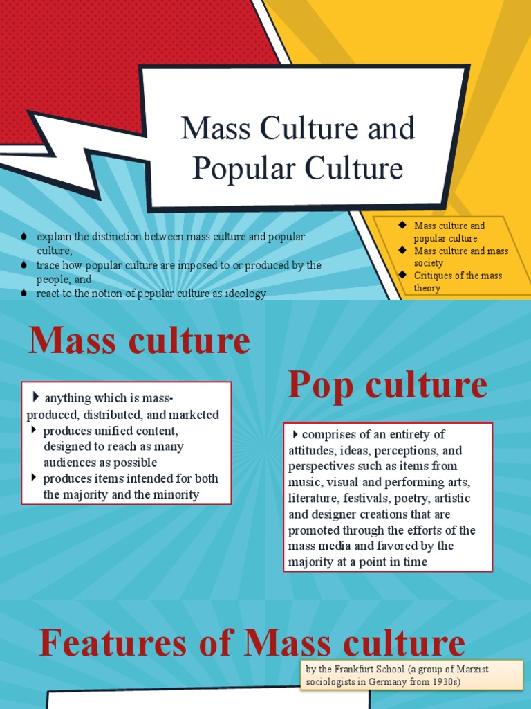 2 Mass Culture and Popular Culture | PDF | Popular Culture ...