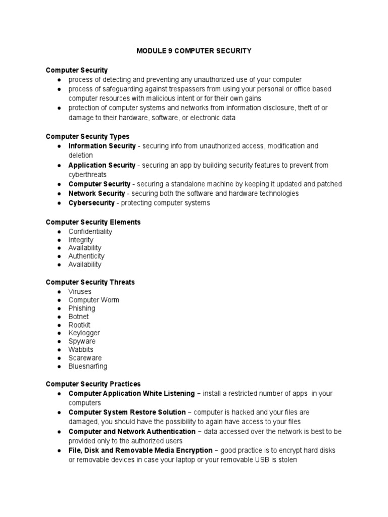 Computer Security Essentials | PDF