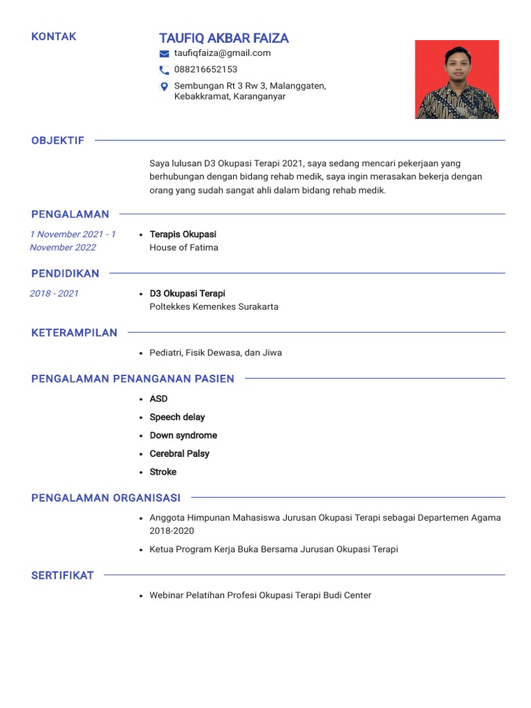 CV Taufiq Akbar Faiza | PDF