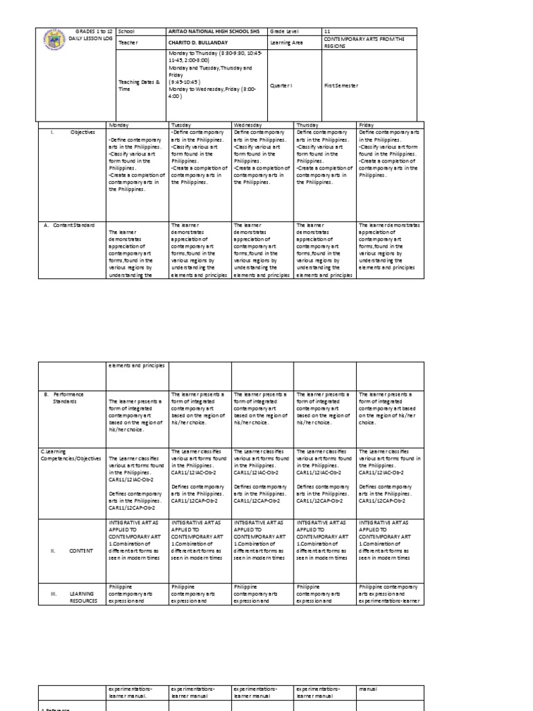 DLL Cpar | PDF | Learning | Teachers DLL Cpar | PDF | Learning | Teachers