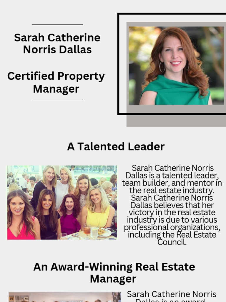Real Estate Leader: Sarah Dallas | PDF | Self-Improvement