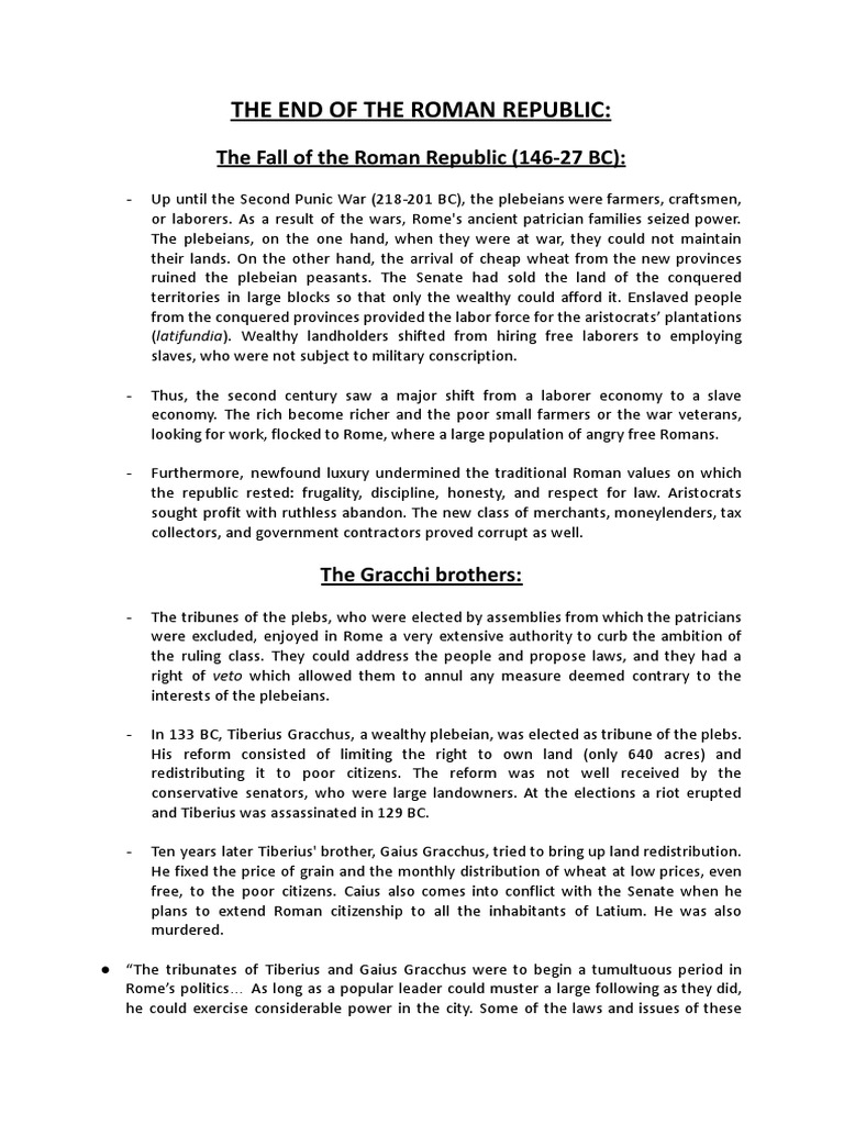 Fall of the Roman Republic | PDF | Ancient Rome | Roman Empire