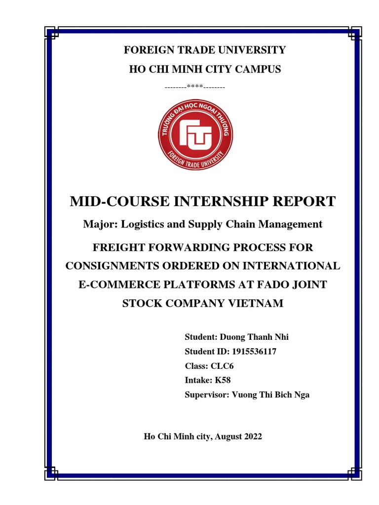 Logistics Mid Course Report PDF | PDF