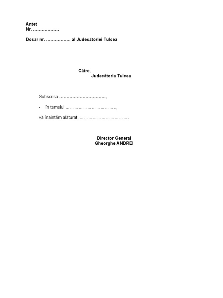 Adresa Inaintare | PDF