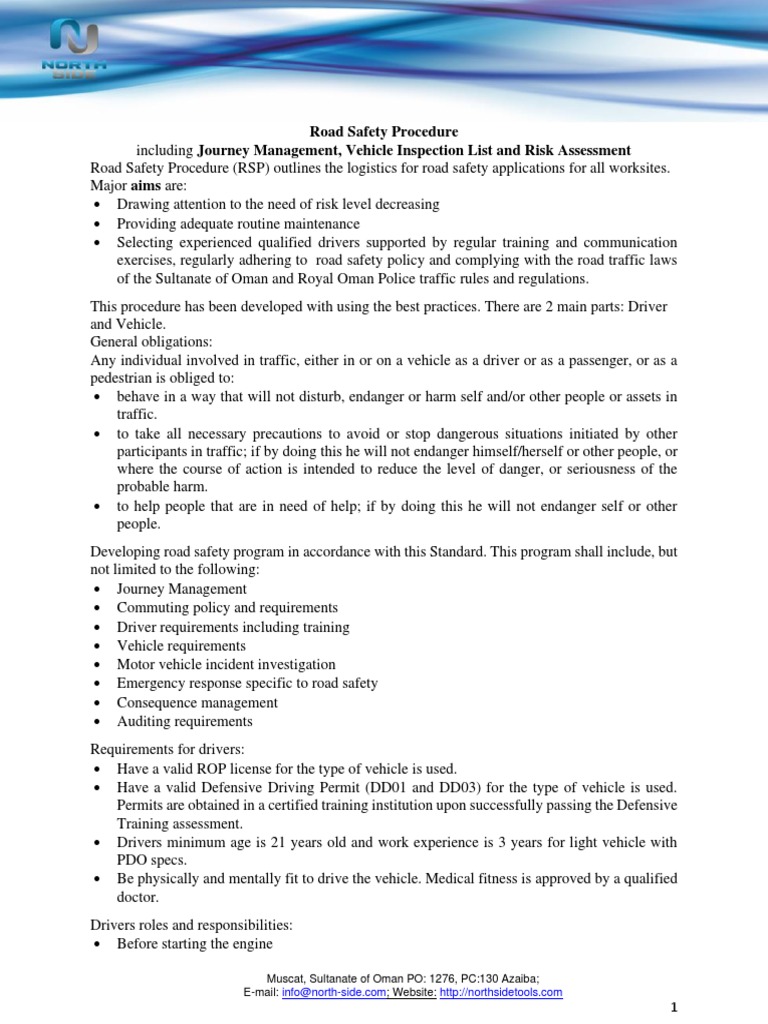 Road Safety Procedures in Oman | PDF | Traffic | Road Traffic Safety