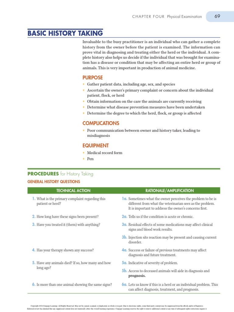Vet Clin Procedures - Large Animal History Taking | PDF | Dairy Cattle ...