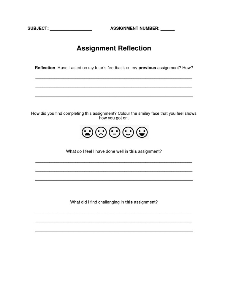 (A02+) Assignment Reflection | PDF | Self-Improvement