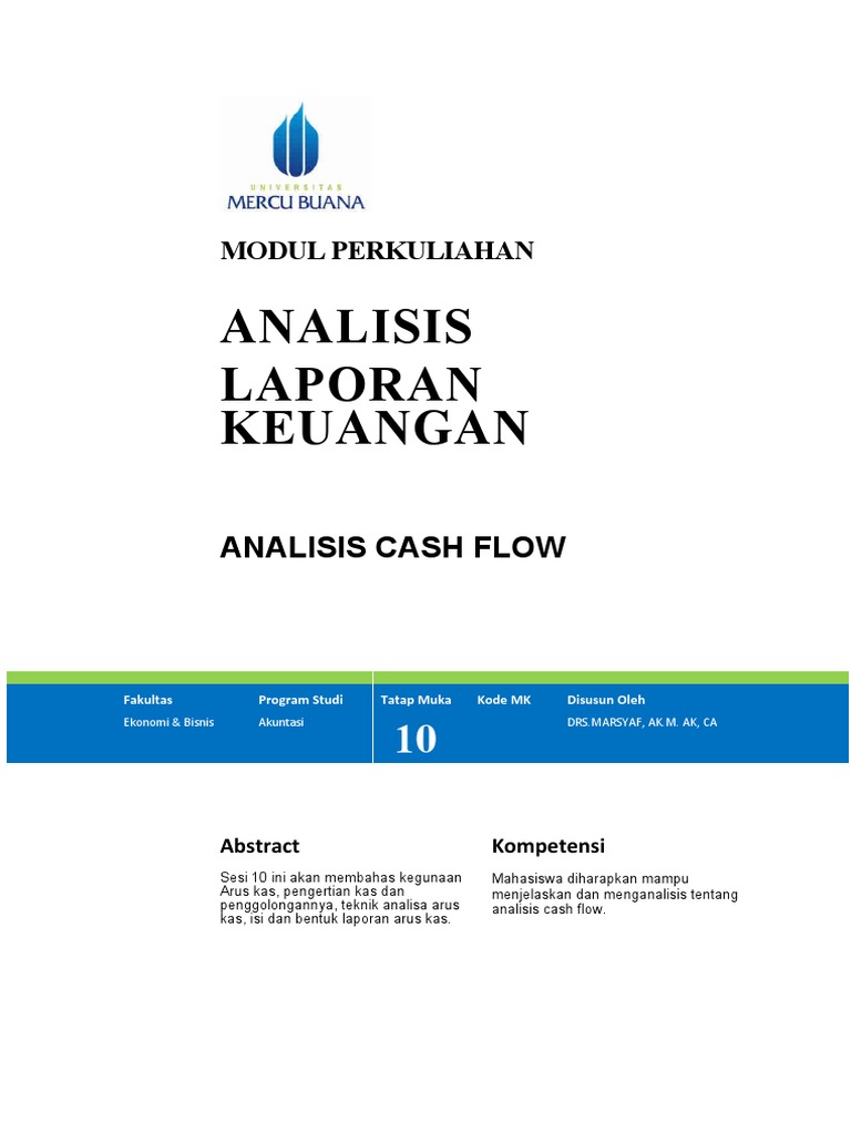 Modul 10. Analisis Cash Flow | PDF