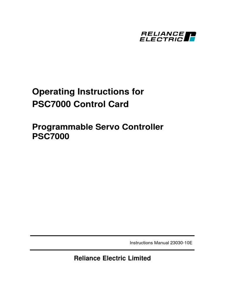 Reliance Electric Psc7000 Operating Instructions Manual 84 | PDF ...