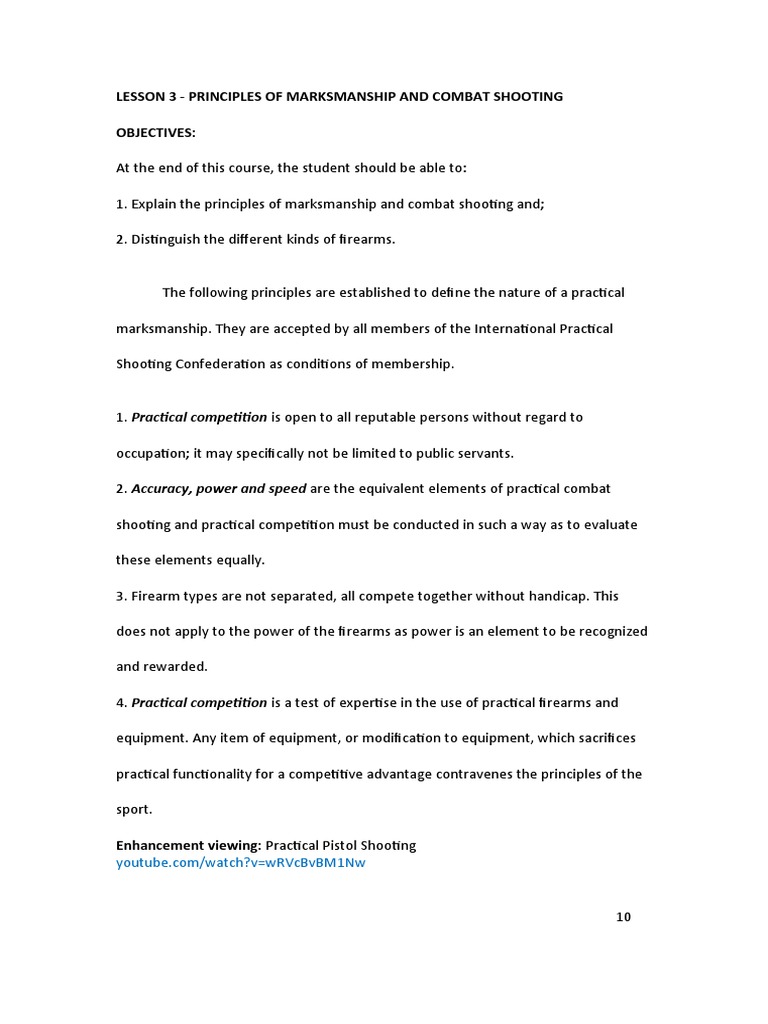 Lesson 3 Fundamentals of Marksmanship | PDF