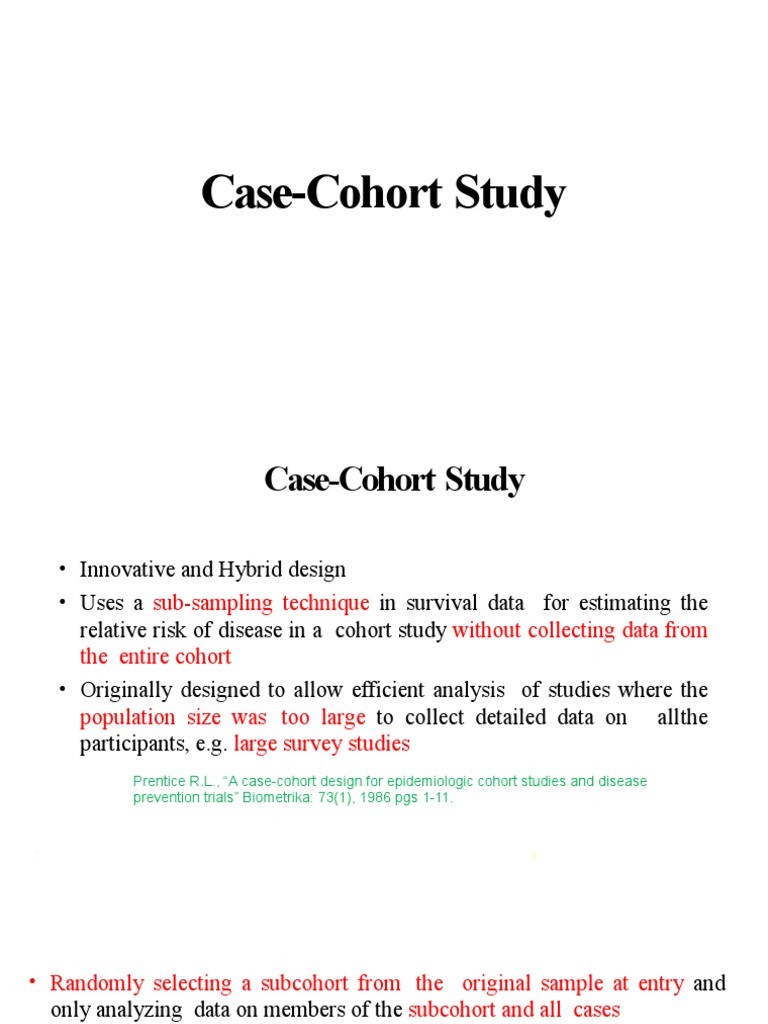Case Cohort Study | PDF | Cohort Study | Public Health
