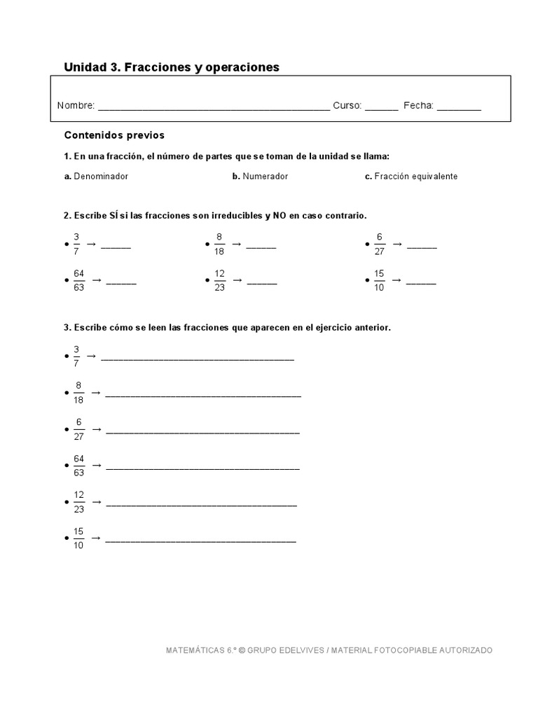6M U03 Refuerzo | PDF | Matemática Elemental | Matemáticas