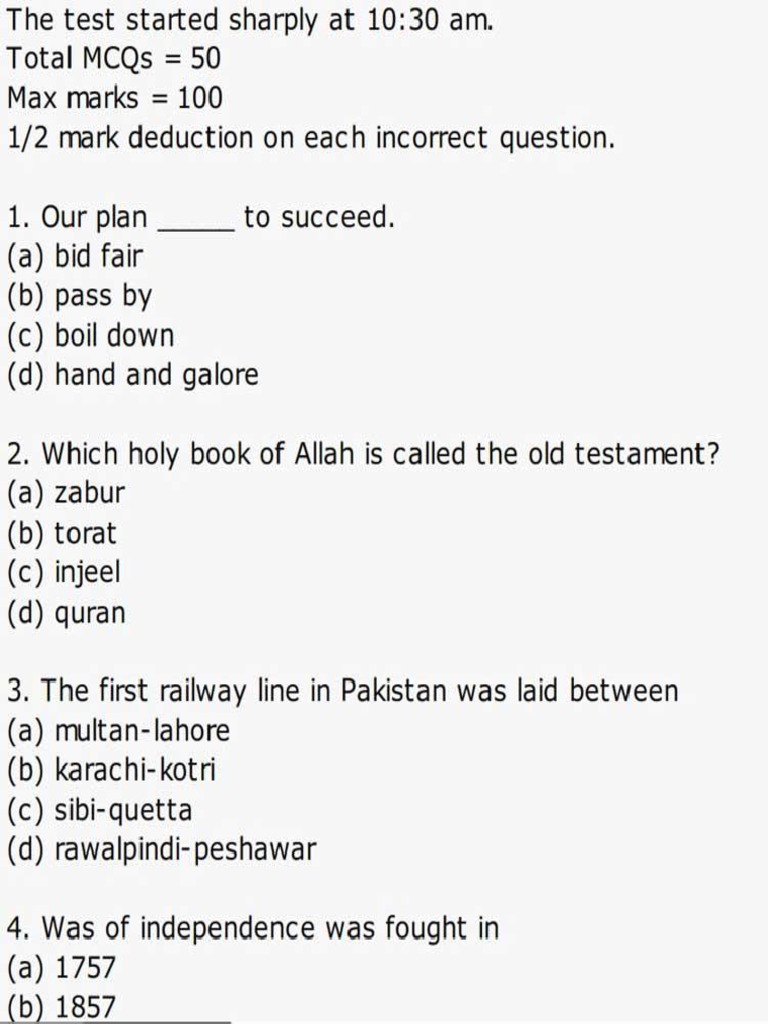 ASI Past Papers | PDF