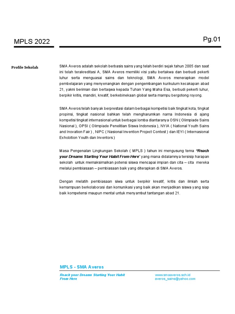 Buku Panduan MPLS 2022 | PDF