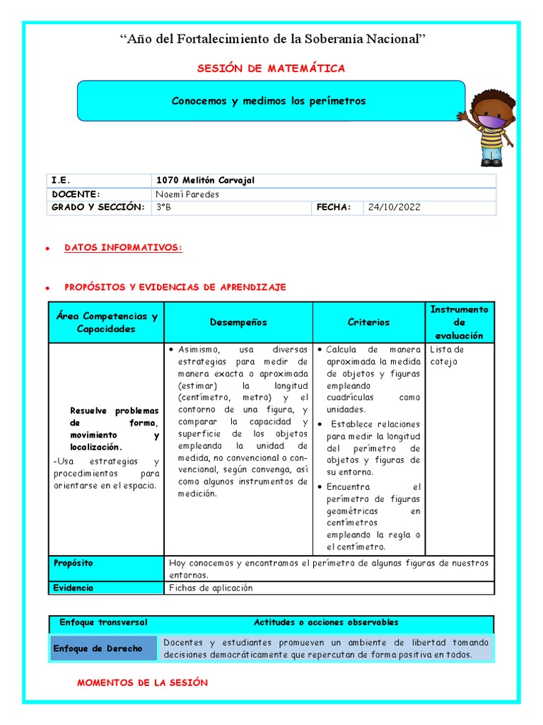 SESIÓN MAT Conocemos y Medimos Los Perímetros | PDF | Medición | Longitud