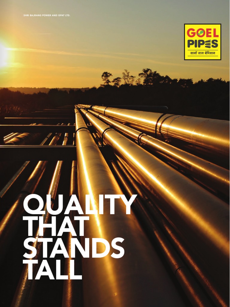 Goel Pipe Brochure 2022 | PDF | Pipe (Fluid Conveyance) | Materials