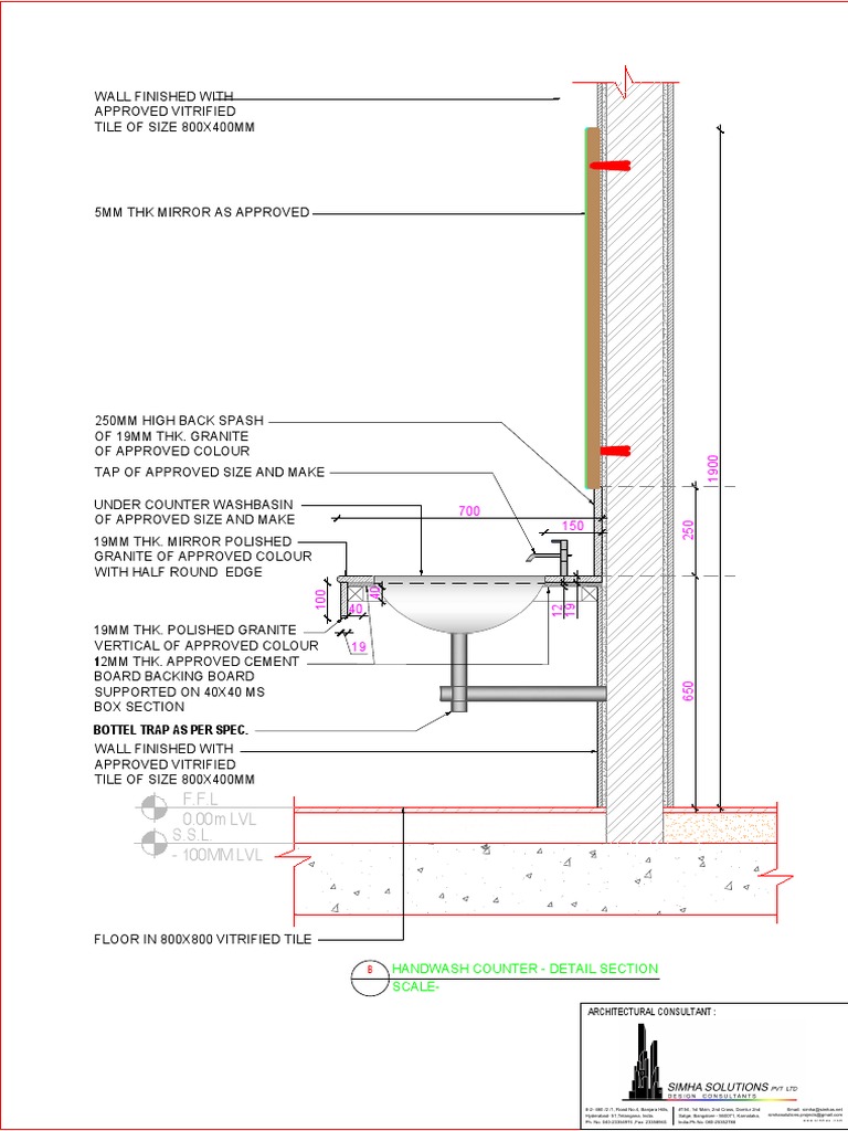 Wash Basin Counter Detail | PDF