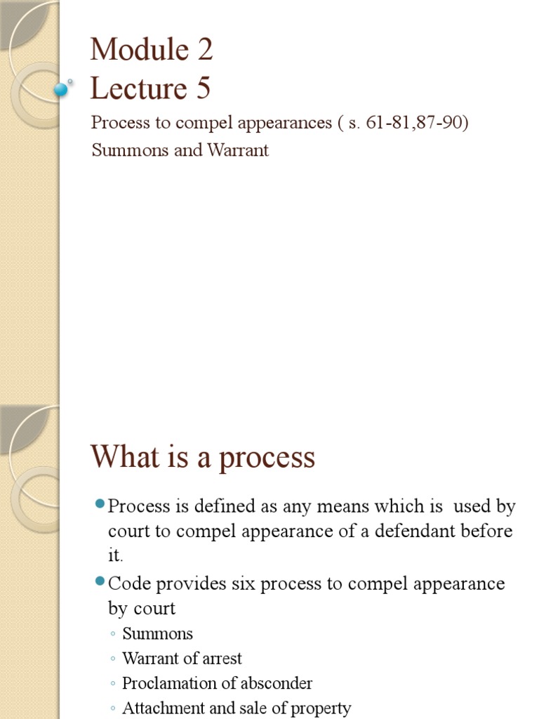 Mod 2 Session 1 | PDF | Arrest | Arrest Warrant
