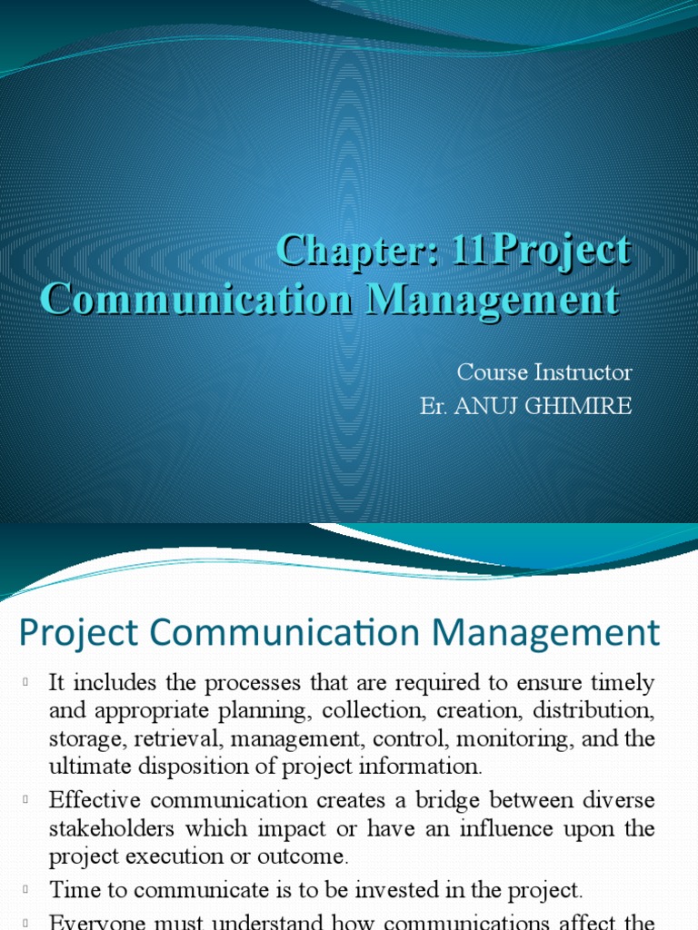 Project Communication Management Processes | PDF | Communication ...