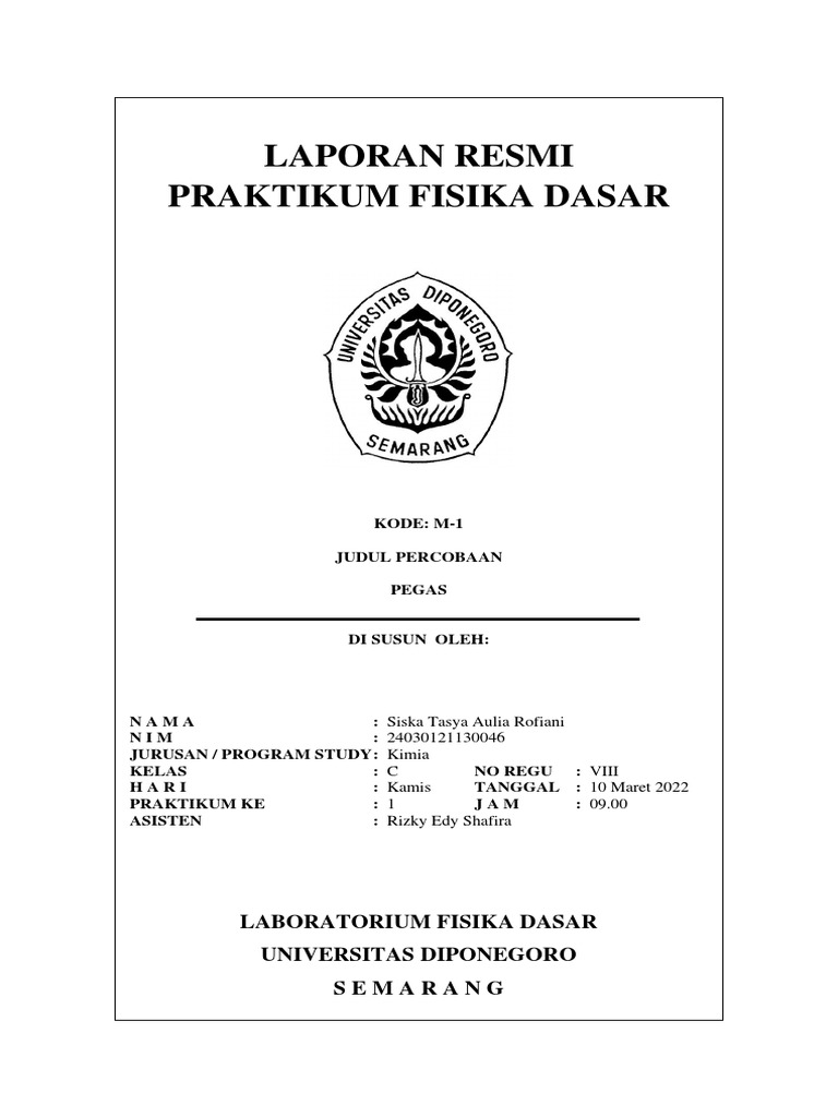 Praktikum Pegas: Analisis Hukum Hooke | PDF