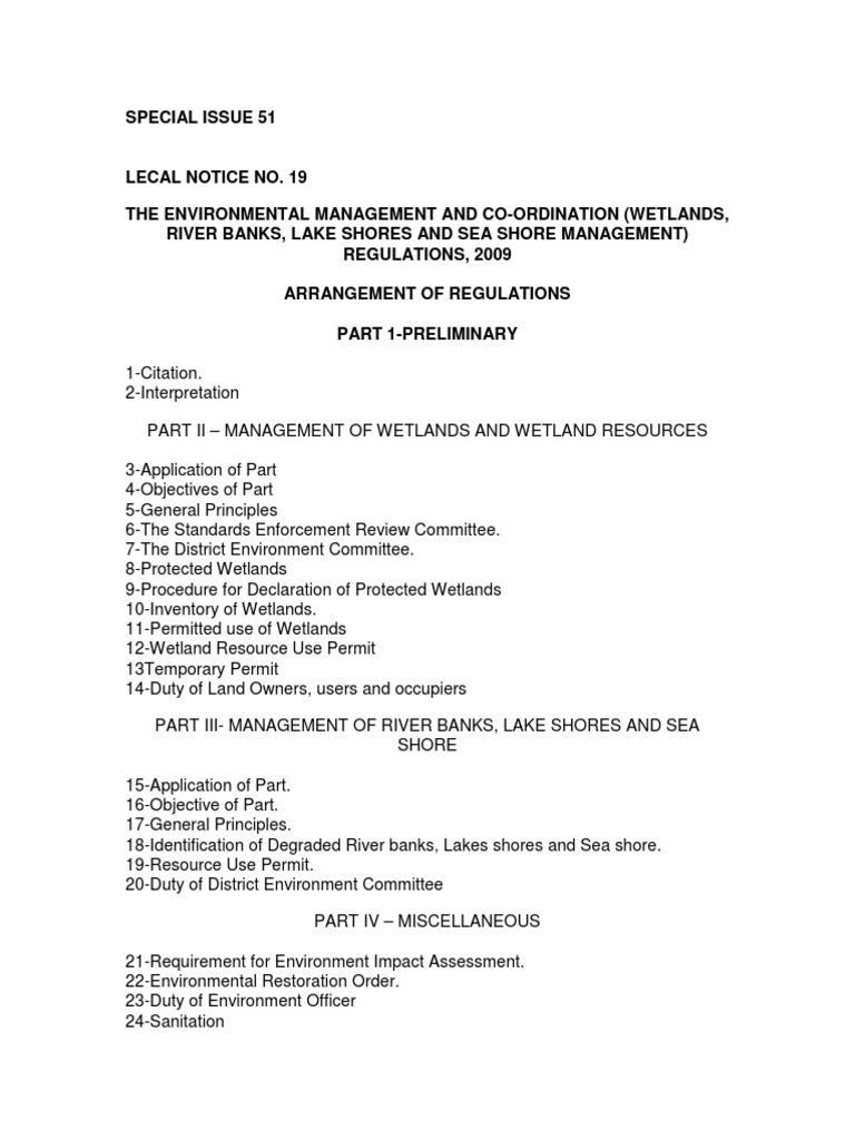 Wetlands Regulations-1 | PDF | Wetland | Sustainability