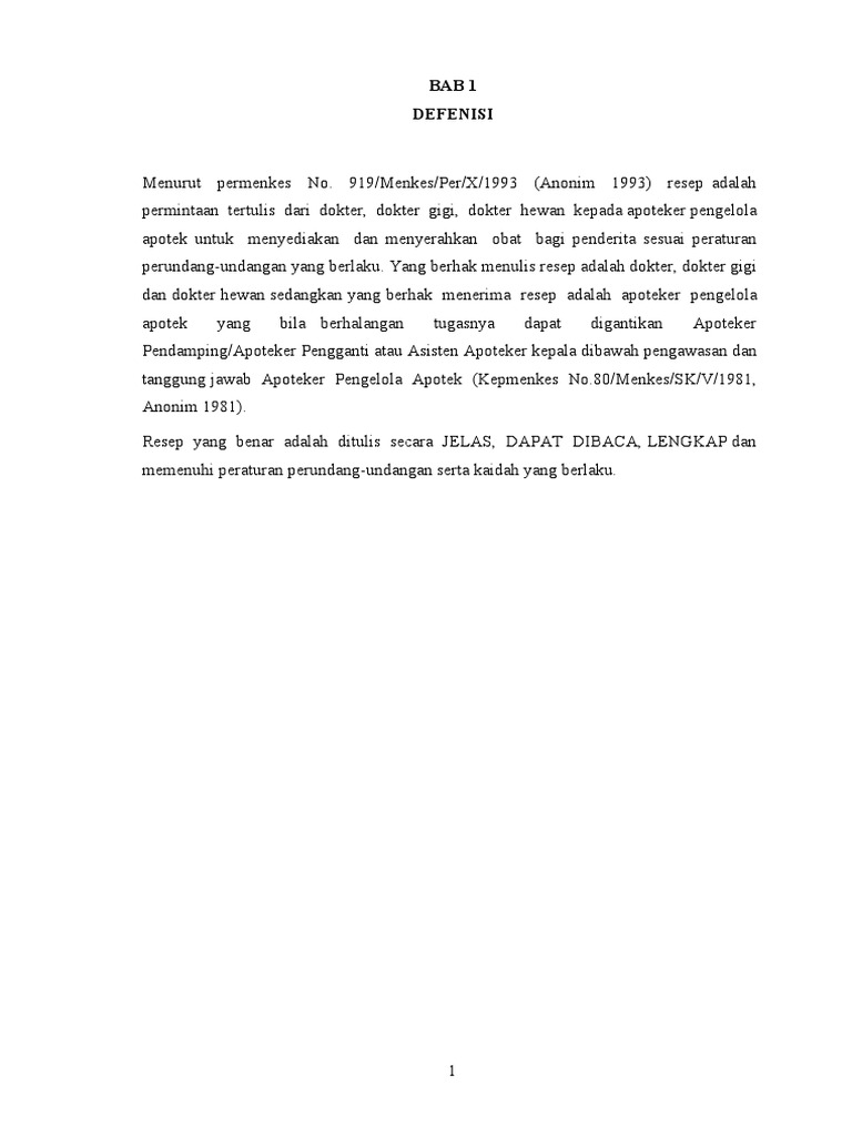 Panduan Penulisan Resep Medis yang Tepat | PDF