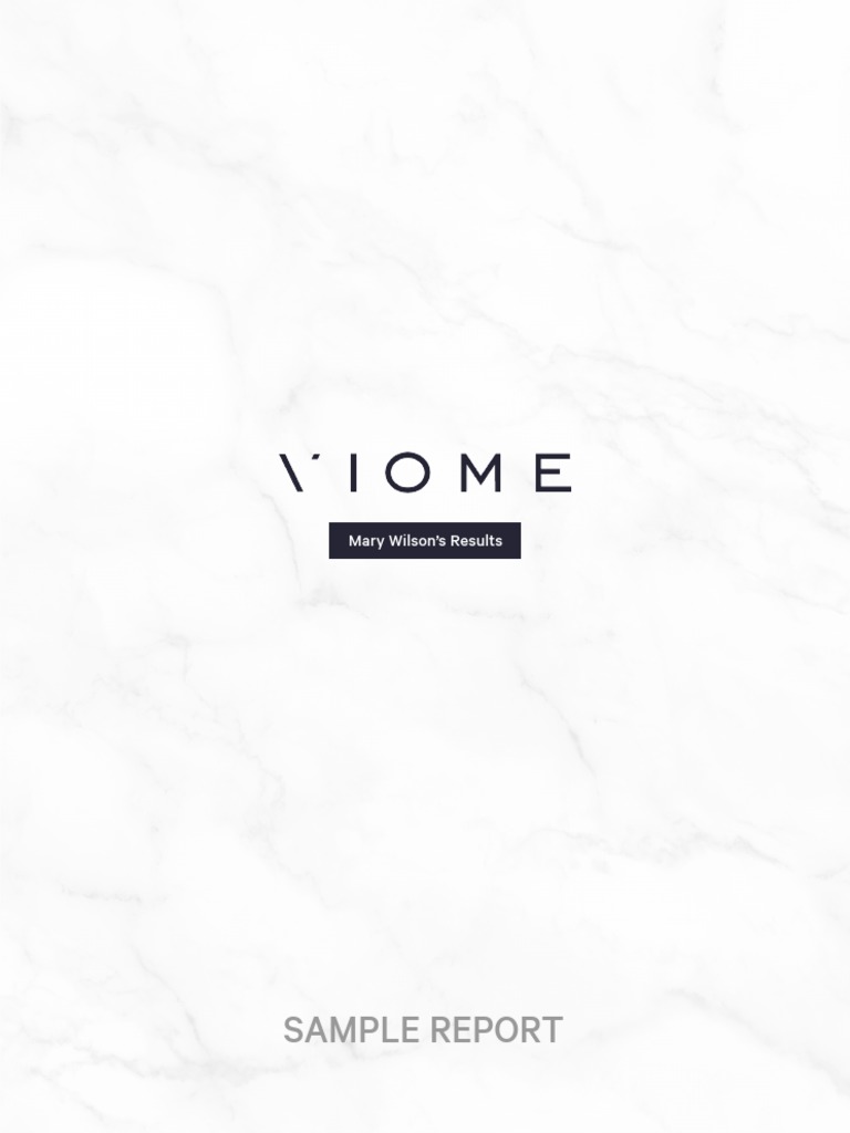 Viome Sample Report | PDF | Inflammation | Mitochondrion