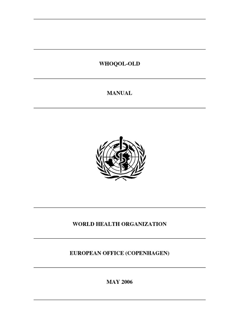 WHOQOL-OLD Module Manual | PDF | Psychometrics | Psychology