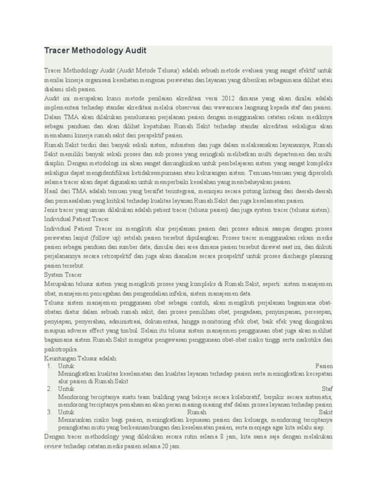 Tracer Methodology Dari Internet | PDF