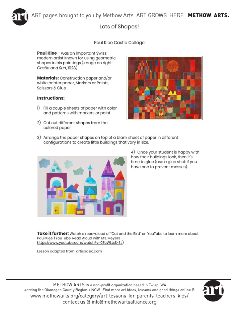 Paul Klee Castle Collage Activity | PDF