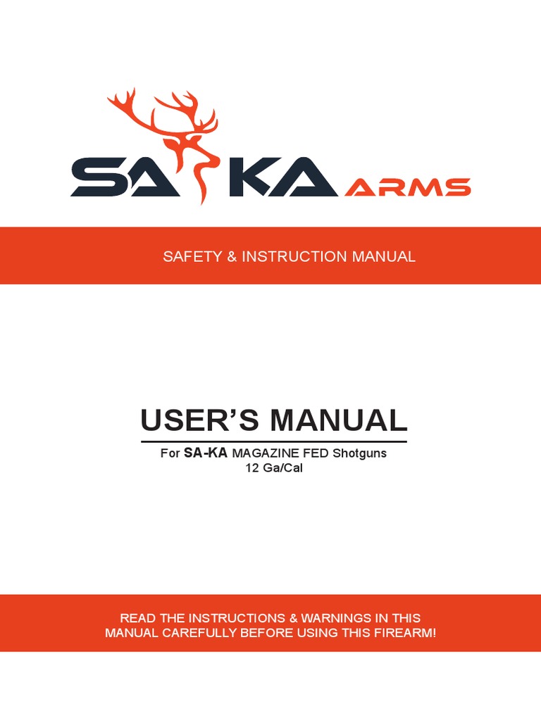 Manual Espingarda SAKA sk-12 | PDF | Trigger (Firearms) | Tools