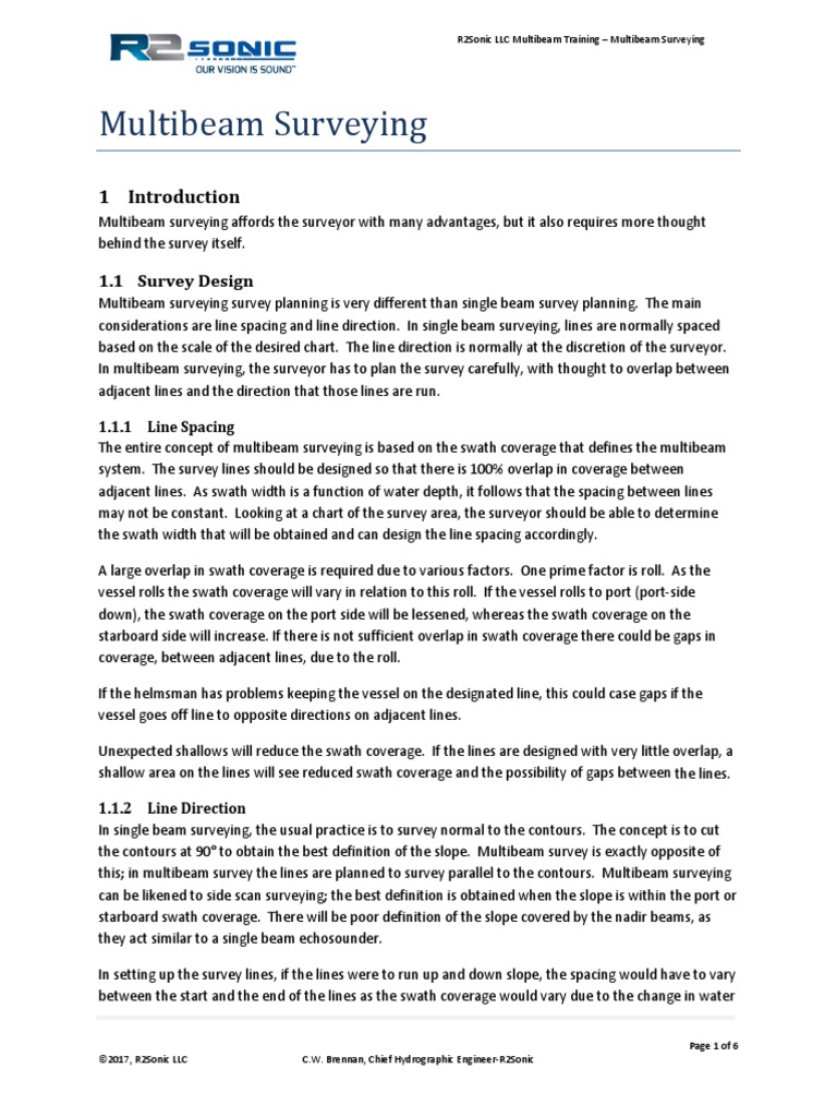 Multibeam-Surveying-LINE SPACING | PDF | Surveying | Books