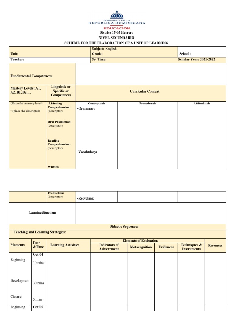 Matrix For Planning | PDF