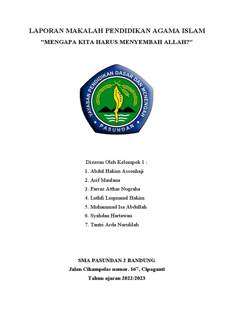 Mengapa Kita Harus Menyembah Allah SWT Kelompok 1 XII MIPA 3 | PDF