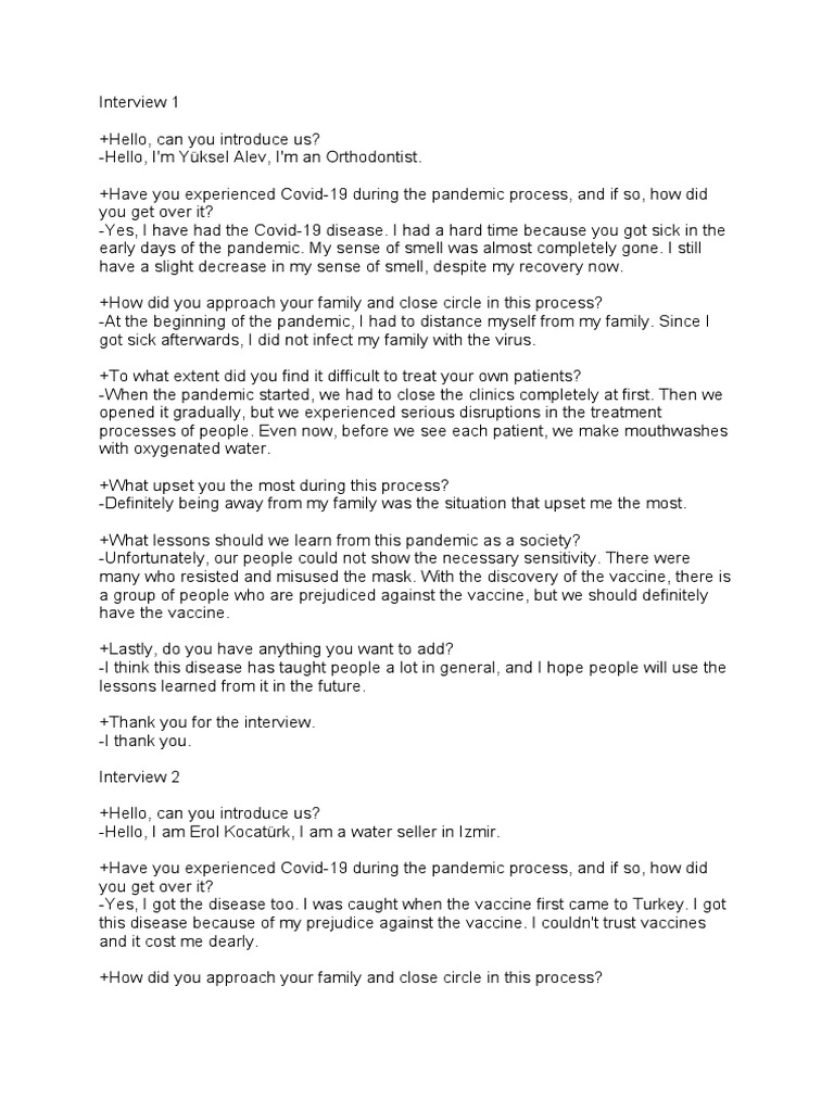 Interview - EN | Download Free PDF | Pandemic | Microbiology