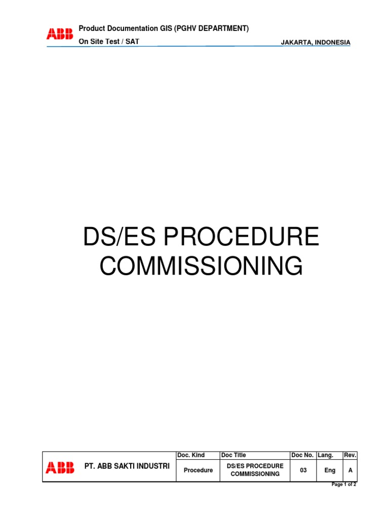 Disconnector Procedure | PDF