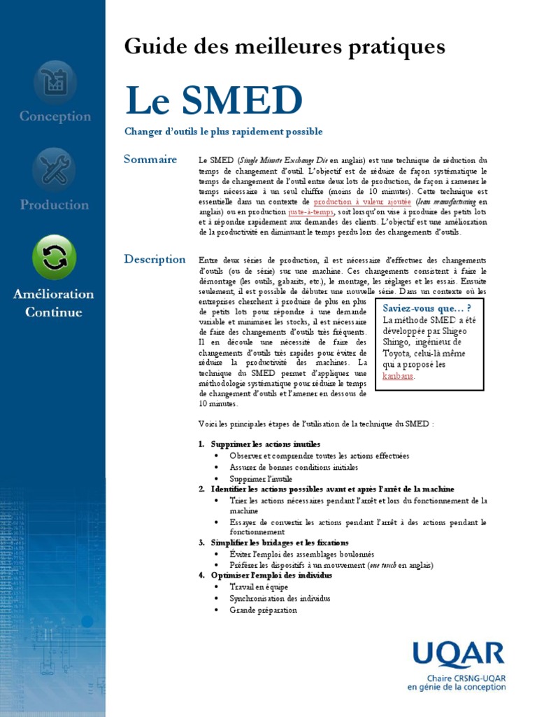 Fiche SMED | PDF | Affaires