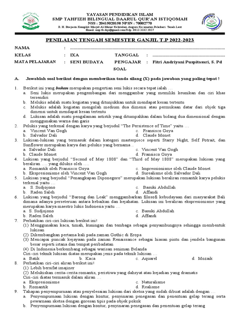 Soal Pts SBD Ixa | PDF